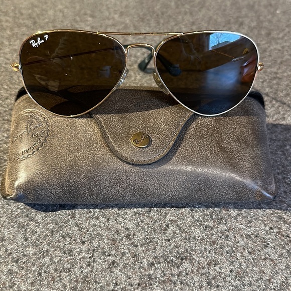 Ray-Ban | Accessories | Ray Ban Polarized Aviator Large Metal Glass ...